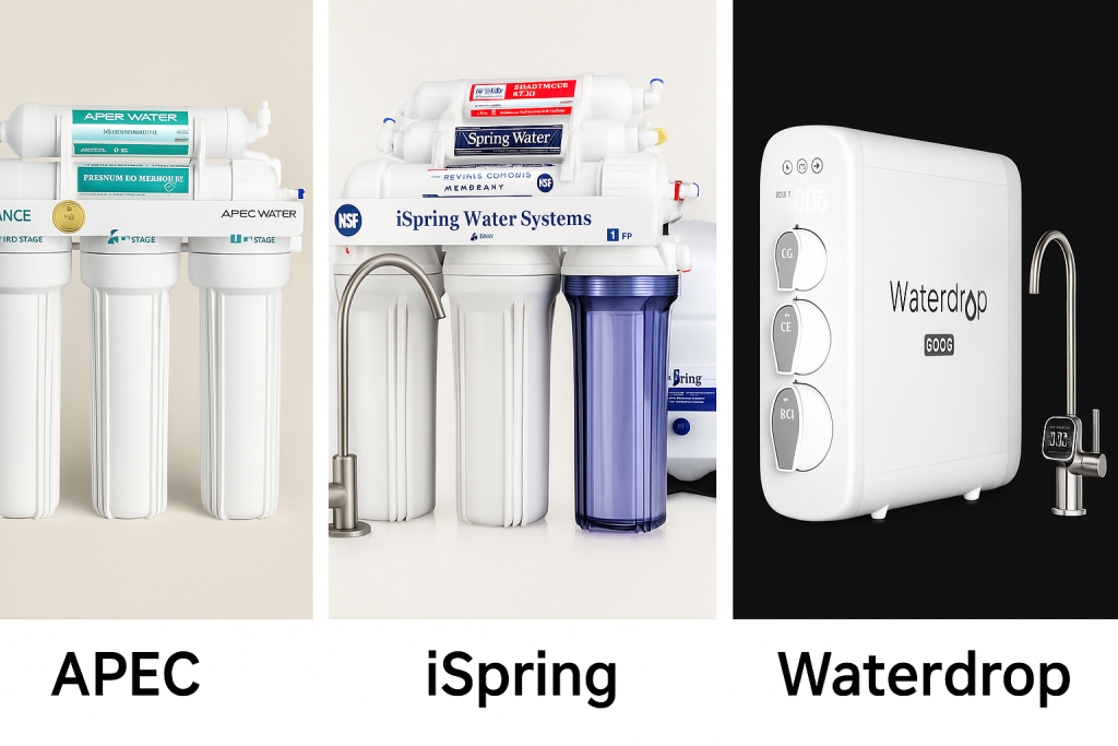 Top Brands Compared: APEC vs iSpring vs Waterdrop - Hydrobrewlab